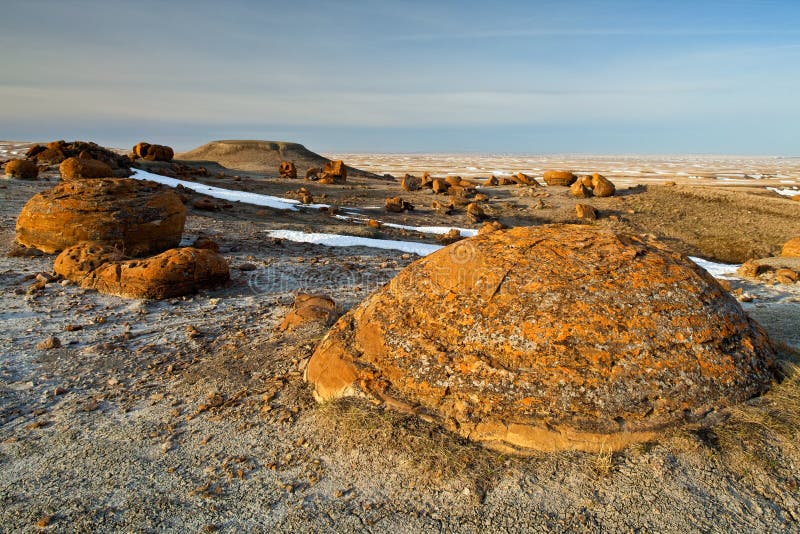 Red Rock Coulee in Southern Alberta, Canada Stock Photo - Image of ...