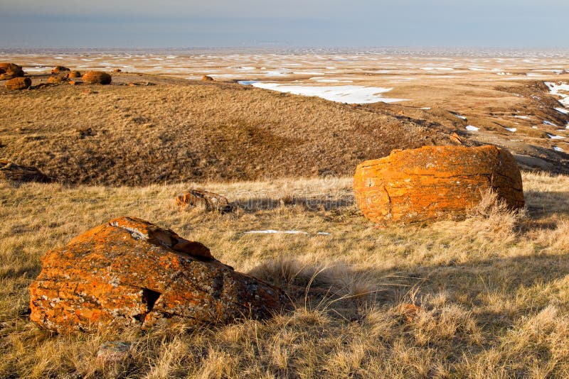Red Rock Coulee in Southern Alberta, Canada Stock Image - Image of ...
