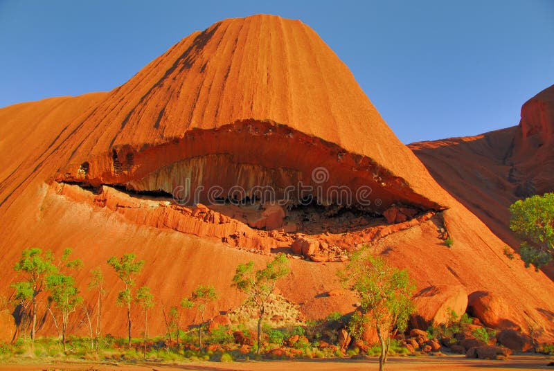 Red rock erosion. stock photo. Image of outback, trees - 37726730