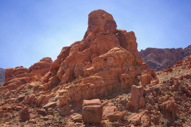 Red Rock Formation stock photo. Image of fire, desert - 2442150