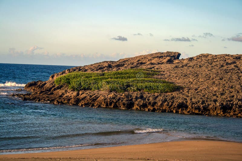 Red Rock Formations on a Beach Stock Photo - Image of freshness, beach ...