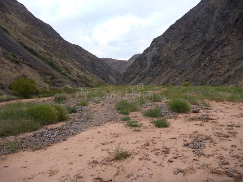 Red Rock Formations in Canyon Konorchek in Kyrgyzstan Stock Photo ...