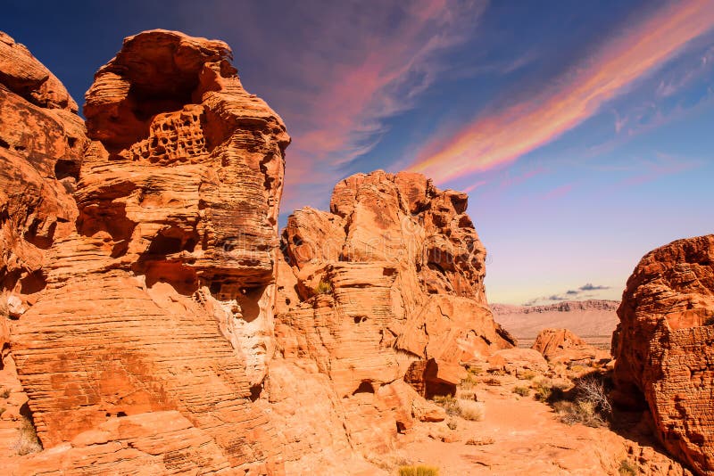 Red Rock Formations Under Blue Sky Stock Photo - Image of utah, arizona ...