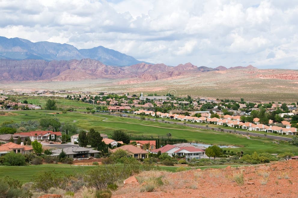 Red rock homes stock image. Image of houses, utah, development - 9579713