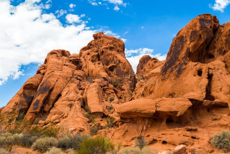 Red Rock Landscape, Valley of Fire State Park, Nevada, USA Stock Photo ...