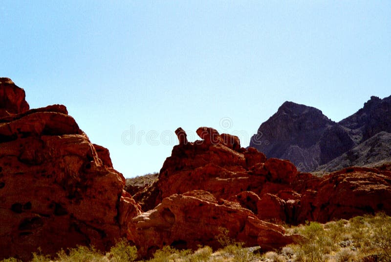 Red Rock Mountain Landscape in the Valley of Fire, Nevada Stock Image ...