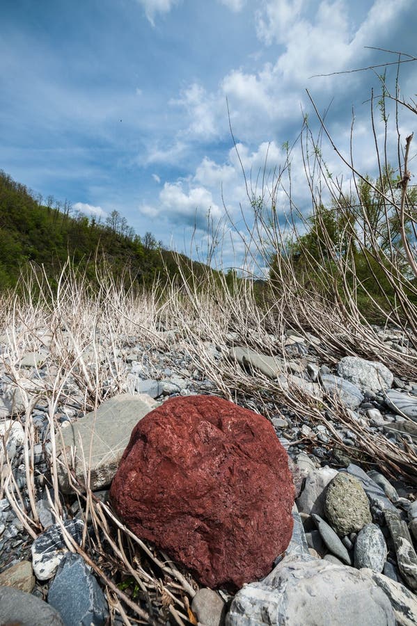 Red rock stock image. Image of landscape, green, rock - 40196035