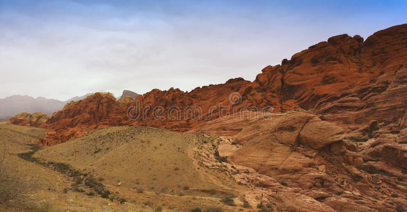 Red Rock Park, Nevada stock photo. Image of cliffs, brush - 17286204