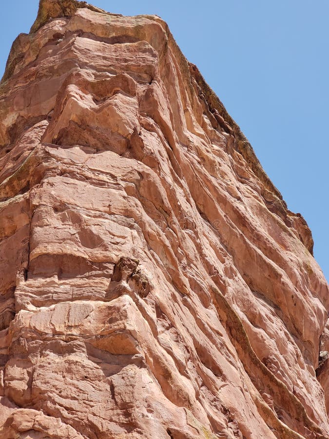 Red rock stock image. Image of summer, cliff, rock, blue - 131634889