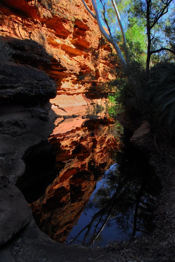 Red Rock Reflections in the Outback of Australia. Stock Image - Image ...