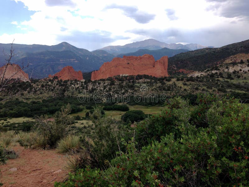 Red Rock - Summer time stock image. Image of clouds, springs - 46817549