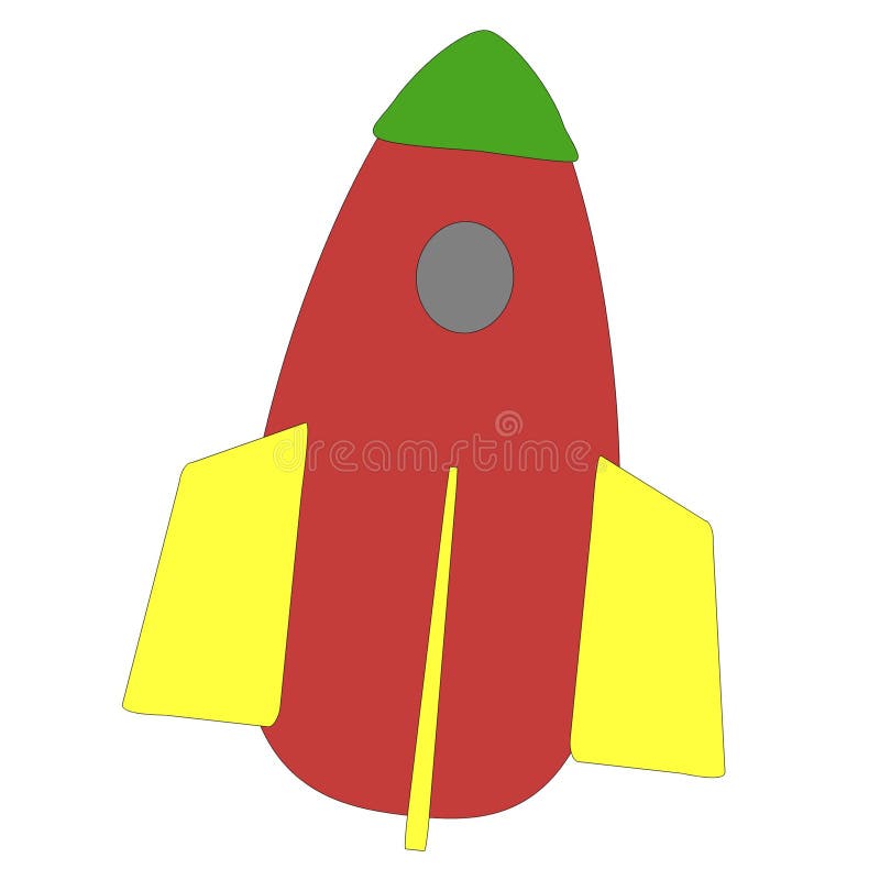 Red Rocket stock illustration. Illustration of whimsical - 8868292