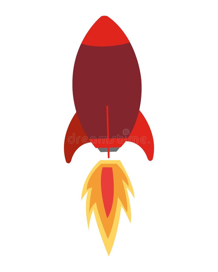 Red rocket icon stock illustration. Illustration of speed - 73571006