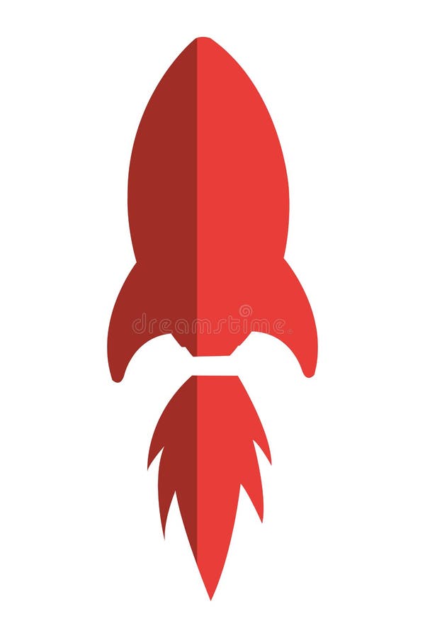 Red rocket icon stock illustration. Illustration of emblem - 73571494