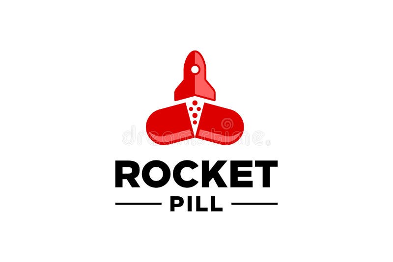 Red Rocket Pills Logo stock vector. Illustration of concept - 252584937