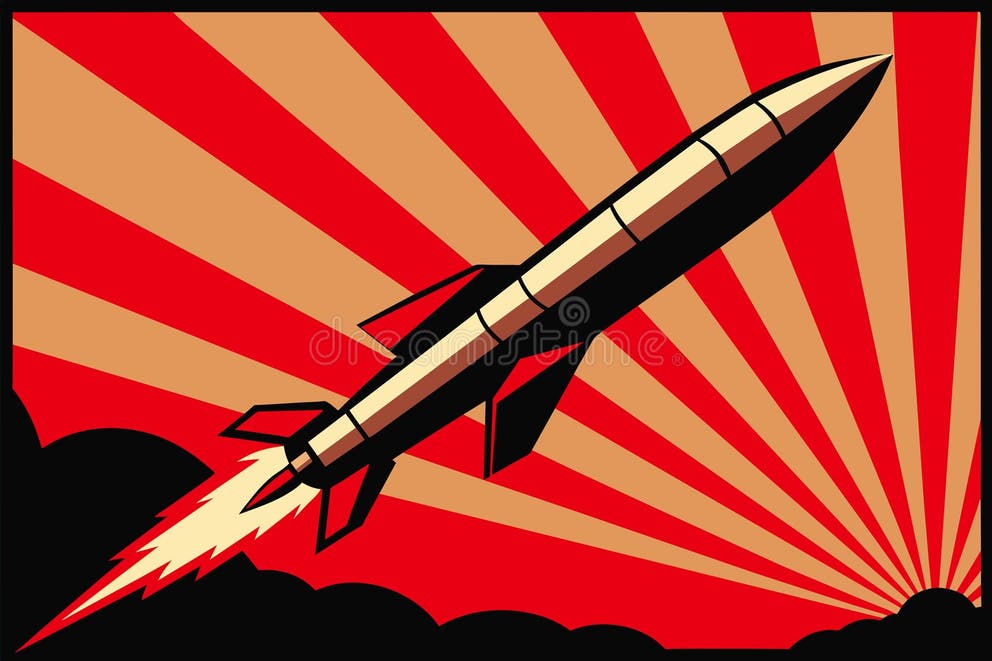 Red rocket vector stock vector. Illustration of text - 320846279