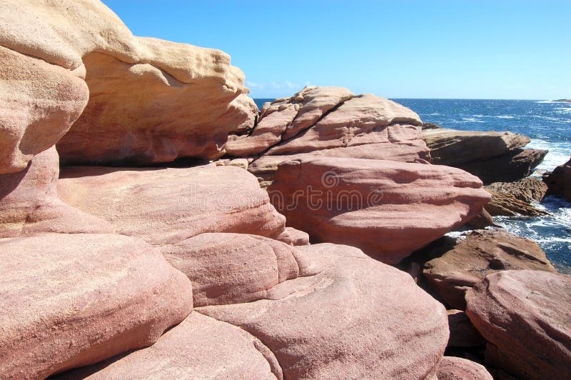 Red rocks stock image. Image of stones, rocks, coast - 23370283