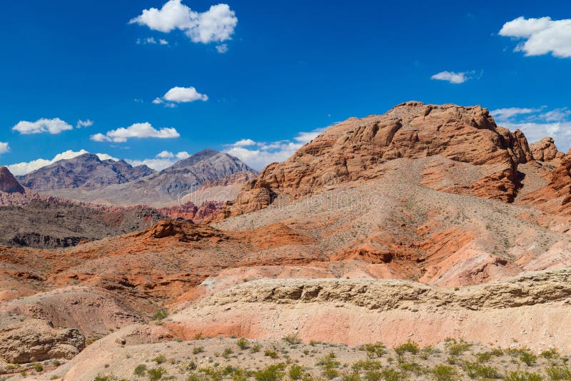 Red Rocks Amid Blue Sky in Valley of Fire State Park Stock Image ...