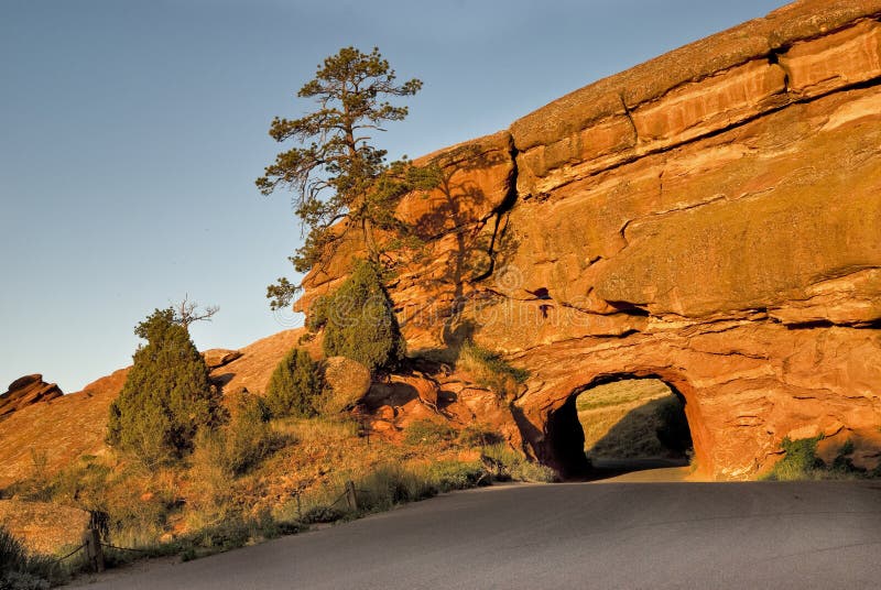 Red Rocks Amphitheater Tunnel Entrance Stock Photo - Image of runnel ...
