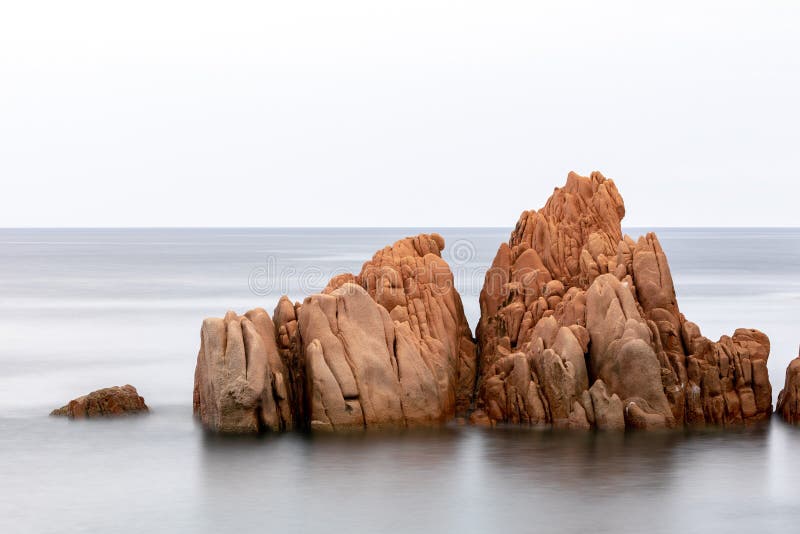 Arbatax Red Porphyry Rocks Nearby Port Capo Bellavista Sardegna ...