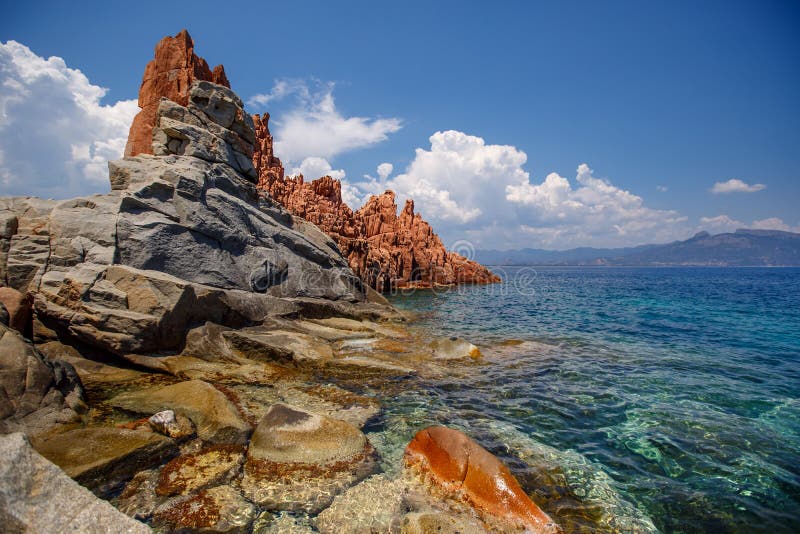 Red Rocks of Arbatax, Sardinia Stock Photo - Image of rocks, cliff ...