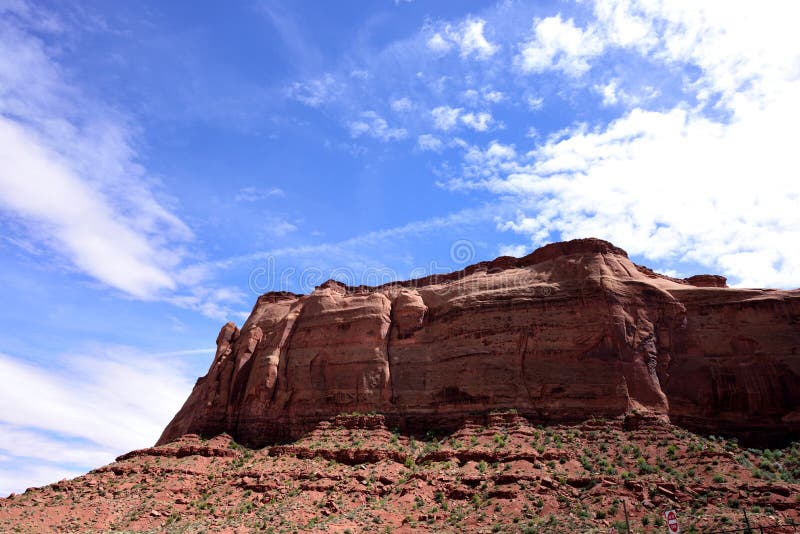Red rocks and blue sky stock image. Image of sandstone - 98454493