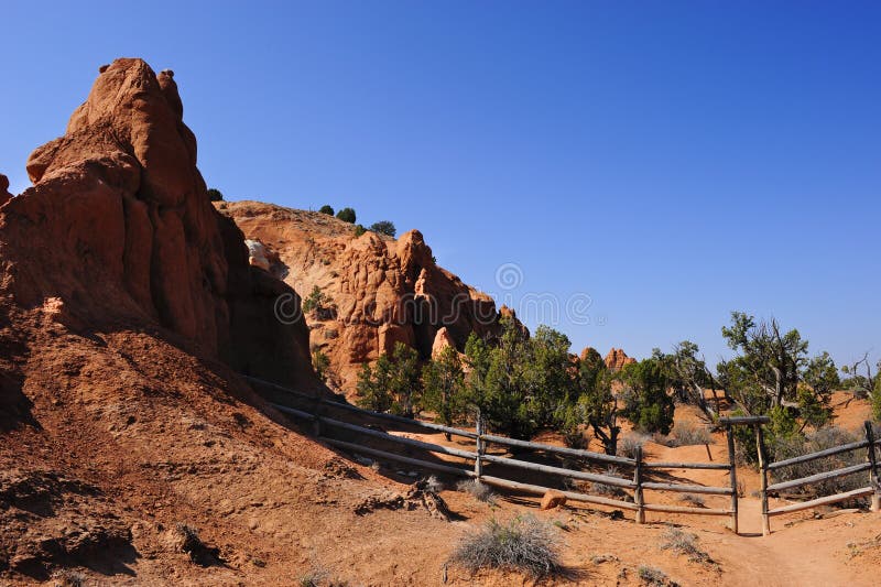 Red Rocks hiking trail stock image. Image of juniper - 11795433