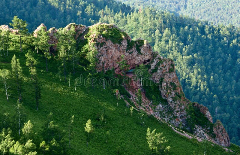 Red rocks on the hillside stock photo. Image of cliff - 32333854