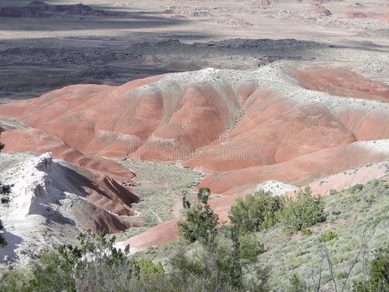 Red Rocks Landscape at Petrified Forest National Park Stock Image ...