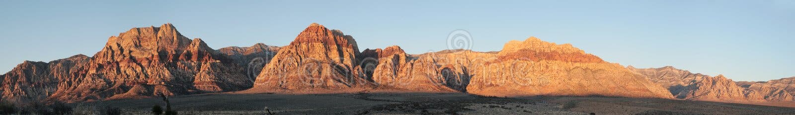 Red Rock Canyon Panorama Desert and Mountains in Nevada Stock Photo ...