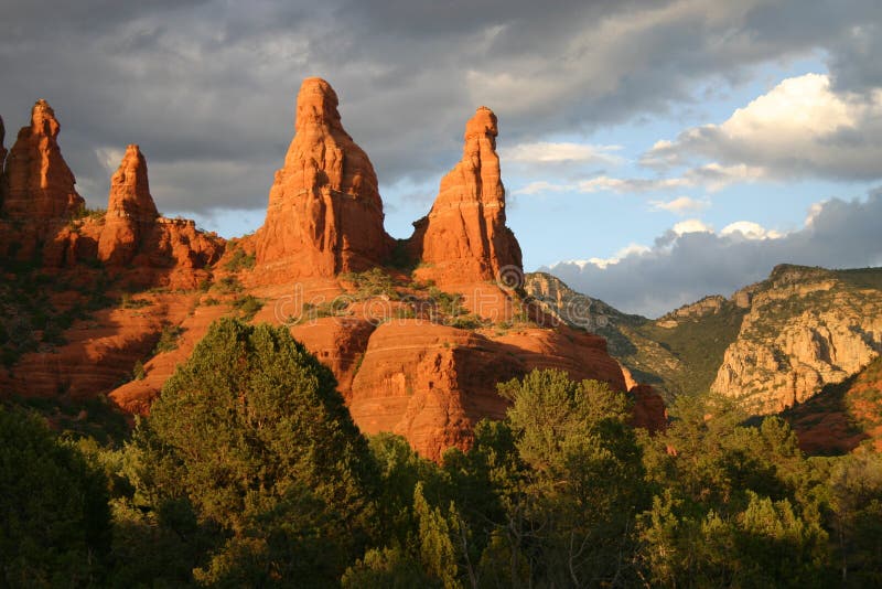 Red Rocks in Sedona Arizona Stock Image - Image of sedona, evening ...