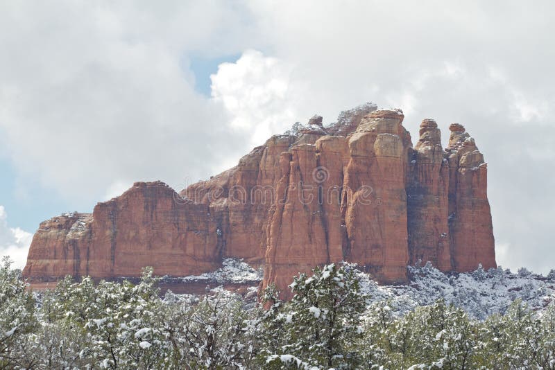 Red Rocks in Snow stock image. Image of southwest, terrain - 23993283