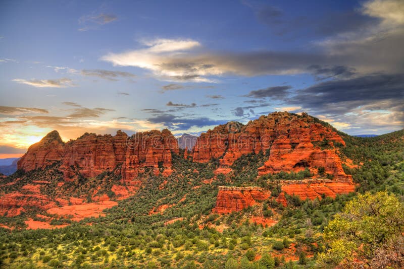 Red Rocks sunset stock photo. Image of arizona, mountains - 4735072