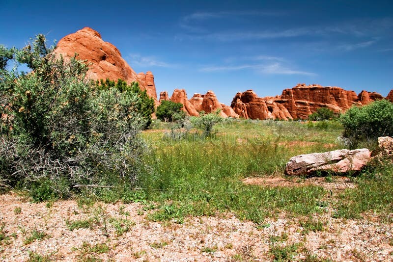 Red rocks of Utah stock image. Image of clear, dark, mountains - 11628295