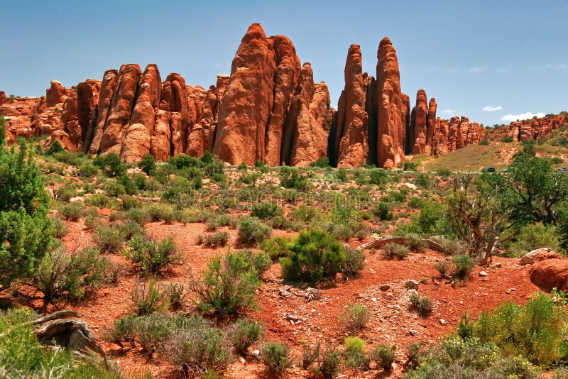 Red rocks of Utah stock photo. Image of mountains, cloud - 12721944