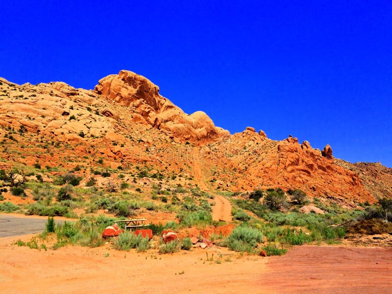 Red Rocks in Utah stock image. Image of road, picnic - 64082103