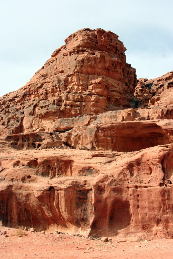 Red Rocks in Wadi Rum Desert, Jordan Stock Image - Image of dust ...