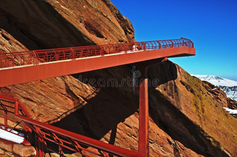 Red Rocks walkway stock photo. Image of morrison, auditorium - 13311086