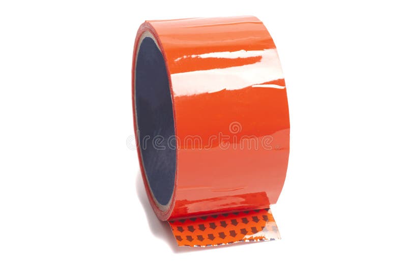 Red roll of duct tape. stock photo. Image of duct, white - 294092742