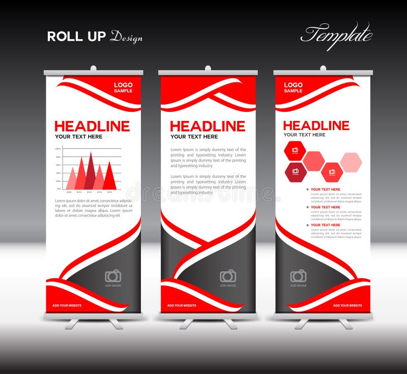 Modern Roll Up Banner Display Poster Layout Ads Mobile Infographics ...