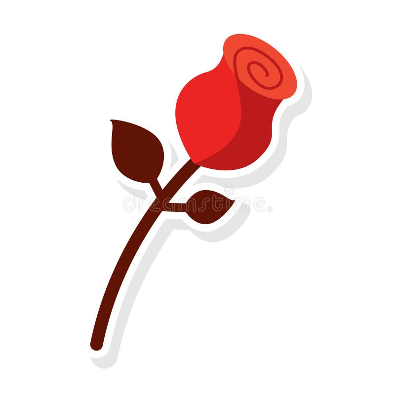 Red romantic rose. Vector stock vector. Illustration of garden - 378103883