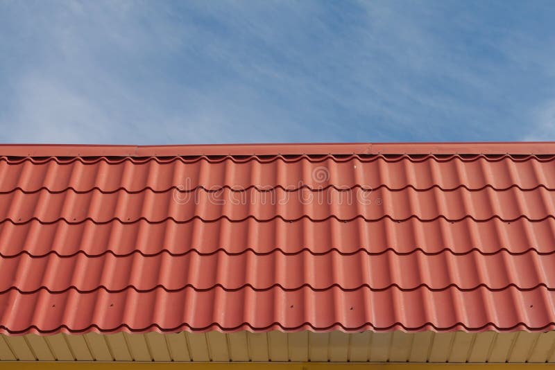 Red roof. stock image. Image of roof, outdoor, background - 26584645