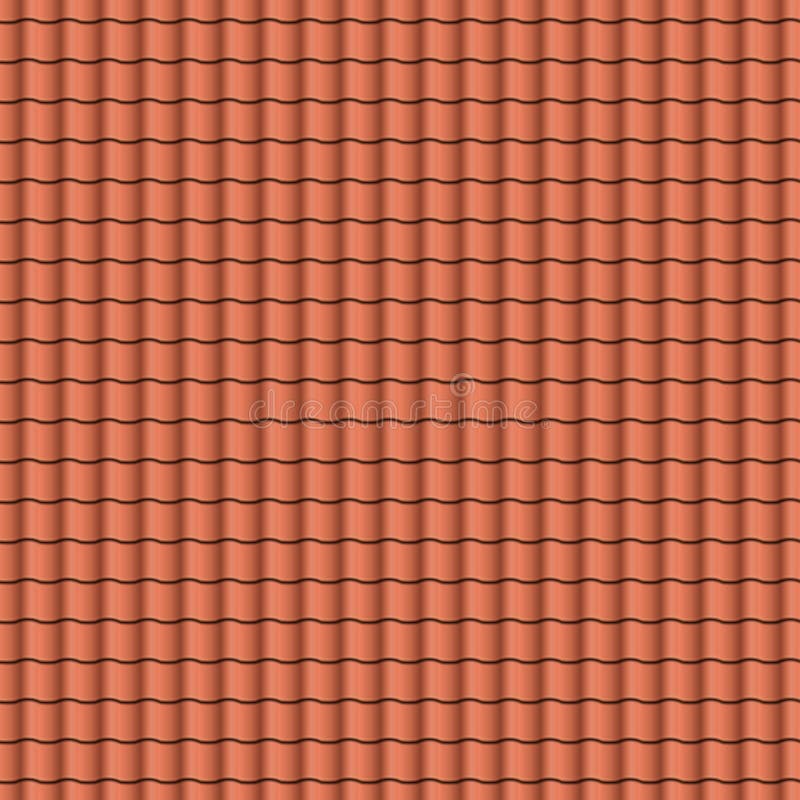 Tiled Roof Seamless Pattern Stock Vector - Illustration of classic ...