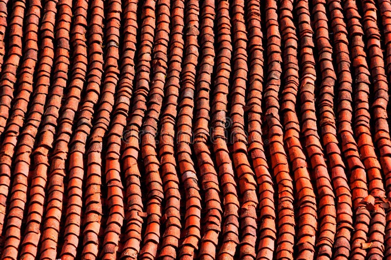 Red roof tiles pattern stock image. Image of pattern - 41307205