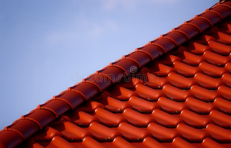 Red roof top stock photo. Image of roof, house, dachpfanne - 61967520