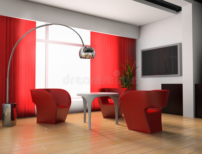 Red room stock illustration. Illustration of design, elegance - 5662750