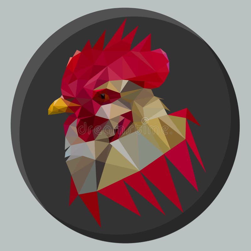 Red rooster stock vector. Illustration of vector, logo - 81368053