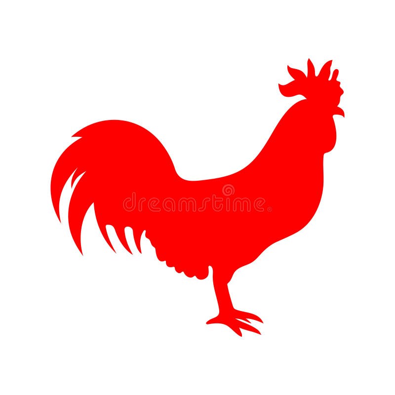 Red rooster stock vector. Illustration of concept, animal - 30436384