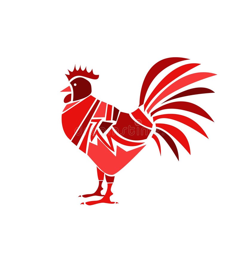 Red rooster stock vector. Illustration of chicken, festival - 85039139