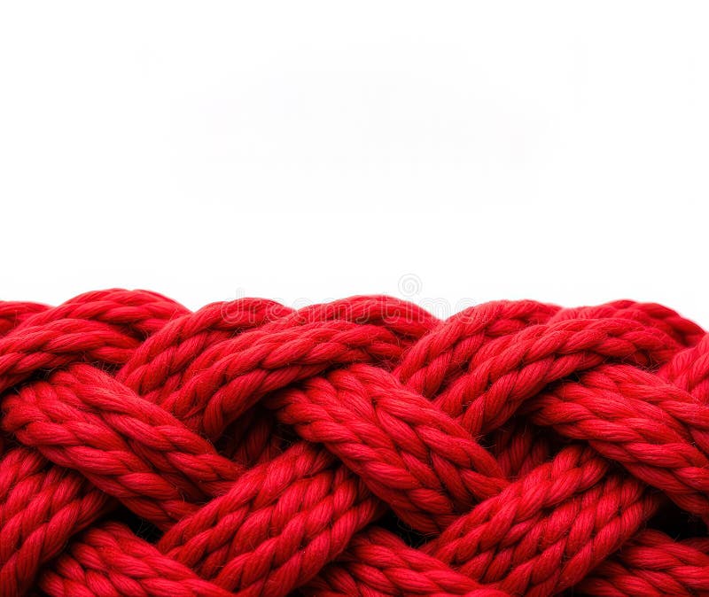 Red Interwoven Rope, AI-generated Stock Illustration - Illustration of ...